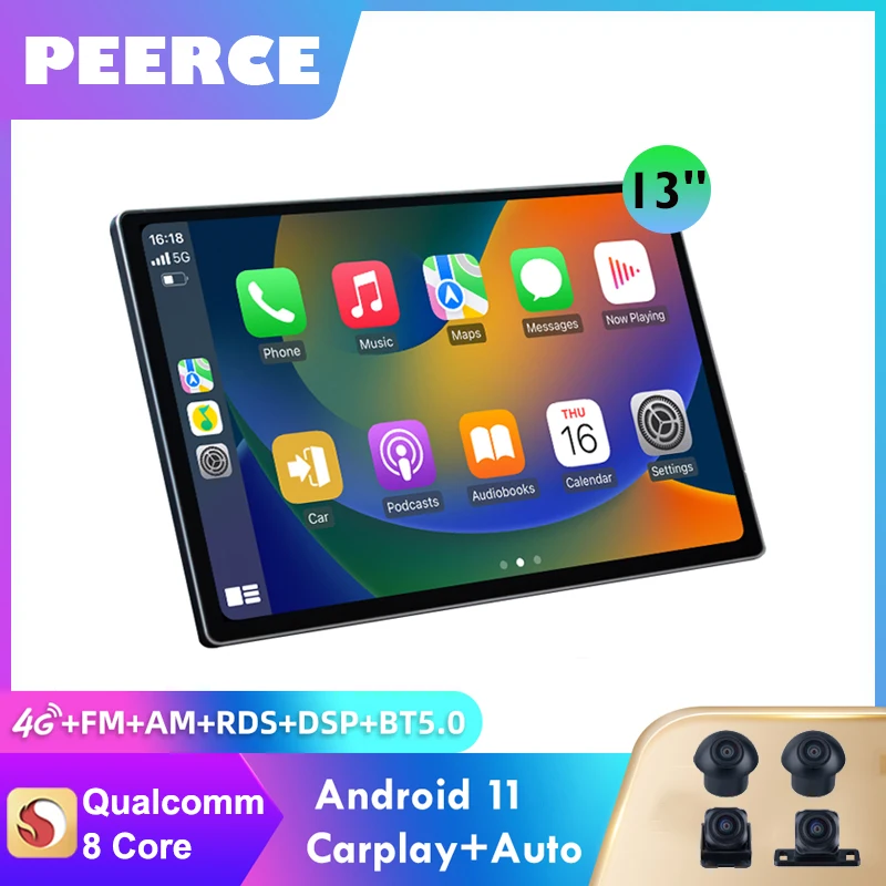 PEERCE13-Inch-2Din-Car-Android-Radio-Stereo-Video-Player-GPS-Universal ...