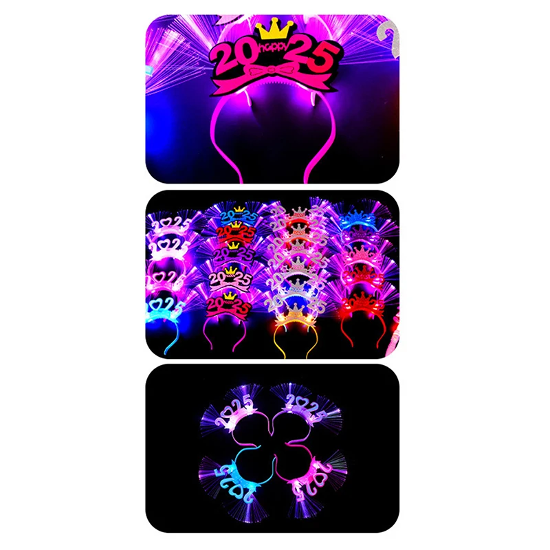 2025-Happy-New-Year-LED-Light-Up-Headband-Creative-Luminous-Hair-Hoops ...