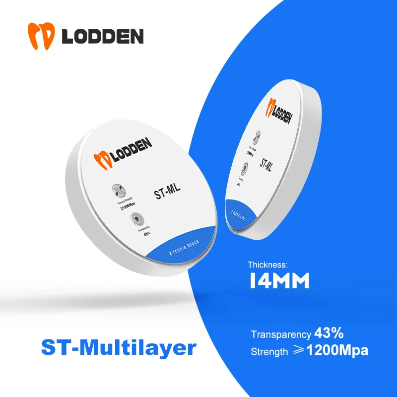 LODDEN-Dental-Zirconia-ST-ML-Multilayer-Open-System-98-14mm-Dental ...