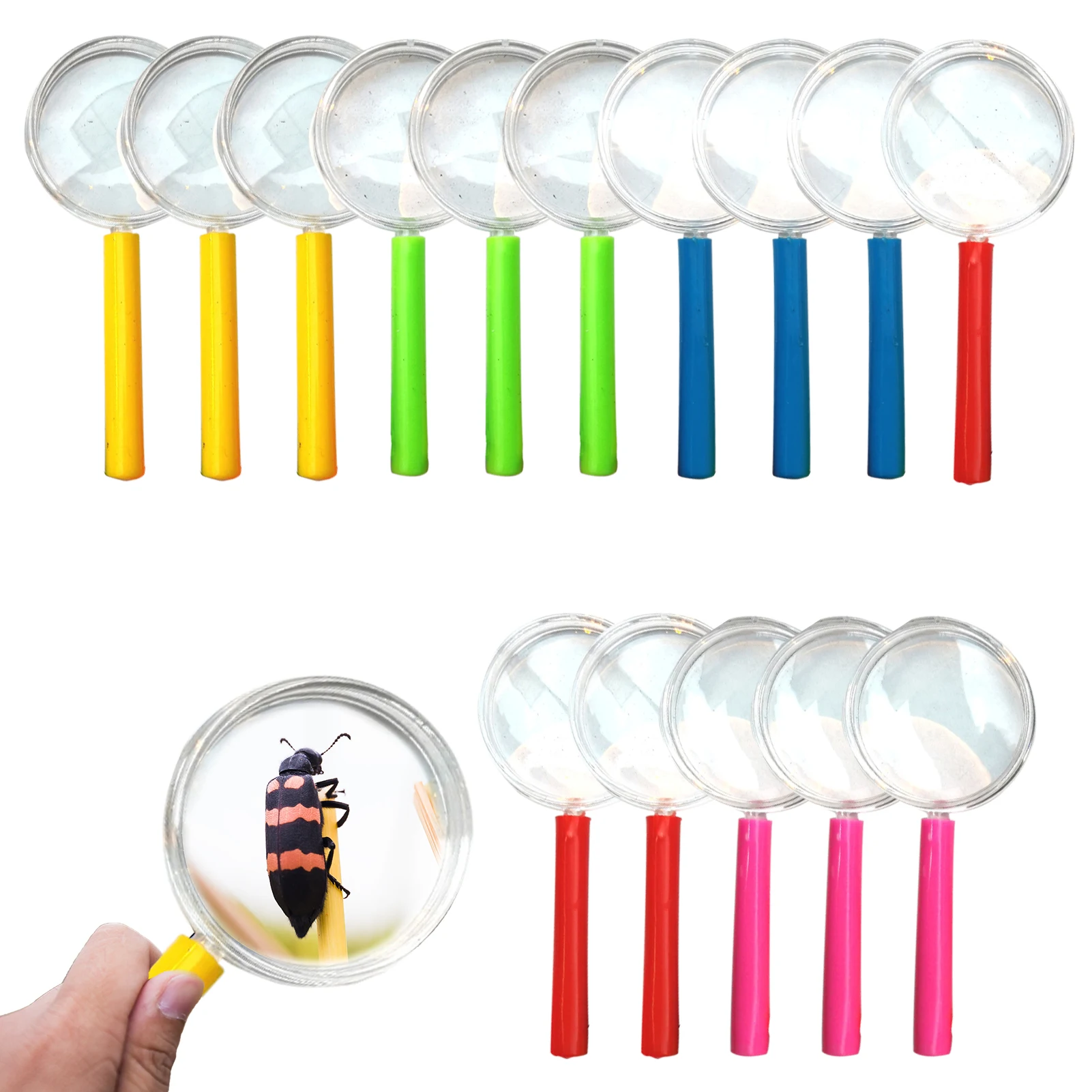 15pcs-Magnifying-Glasses-for-Children-Optical-Detective-Toy-For ...