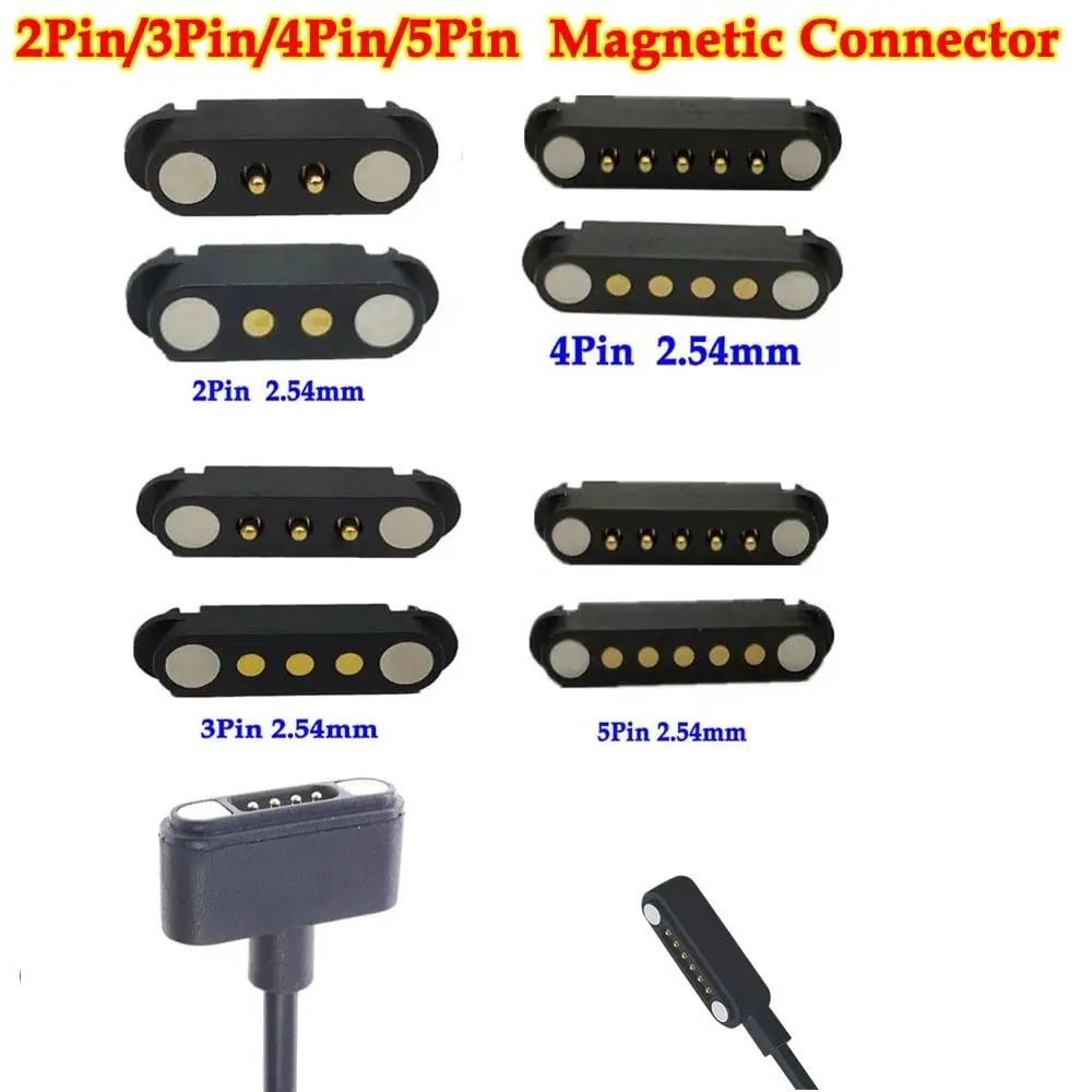 2Pin-3Pin-4Pin-5Pin-DC-Magnetic-Pogo-Pin-Connector-Pogopin-Male-Female ...