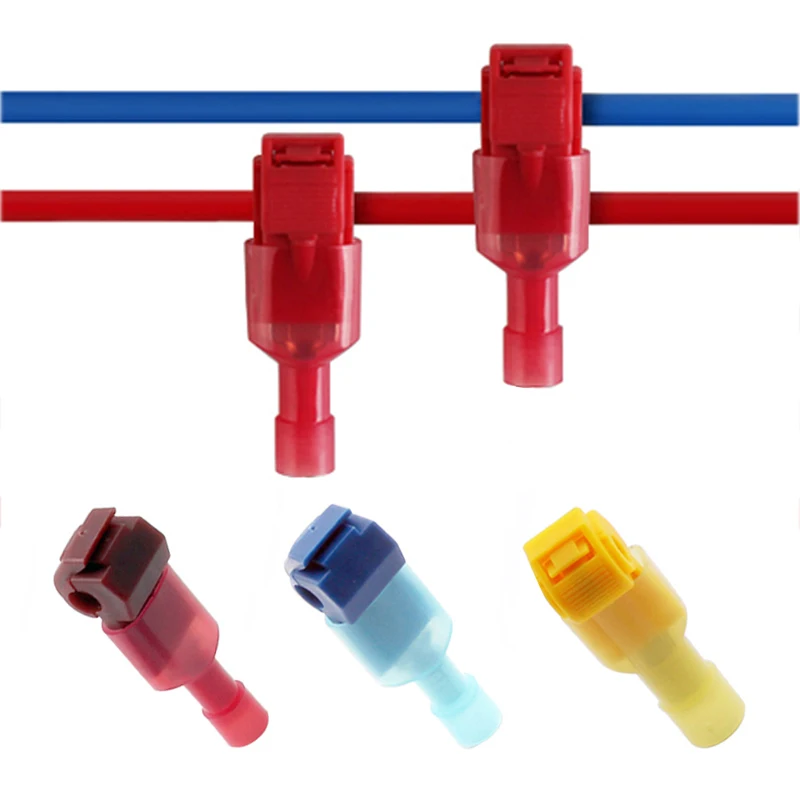 10-20-40-50Pcs-T-type-Wire-Connector-Quick-Electrical-Terminal-Crimp ...