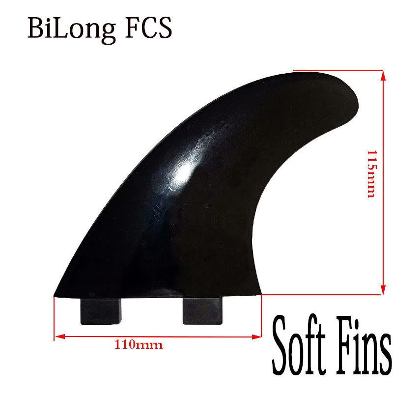 BiLong-FCS-Soft-Fin-Plastic-Surfboard-Fin-Soft-tail-Rudder-Tri-Fin-of ...
