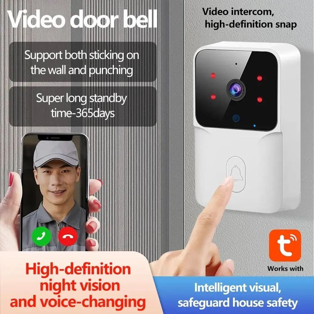 1080P-Tuya-Smart-Wireless-Visual-Doorbell-With-Night-Vision-And-Two-way ...