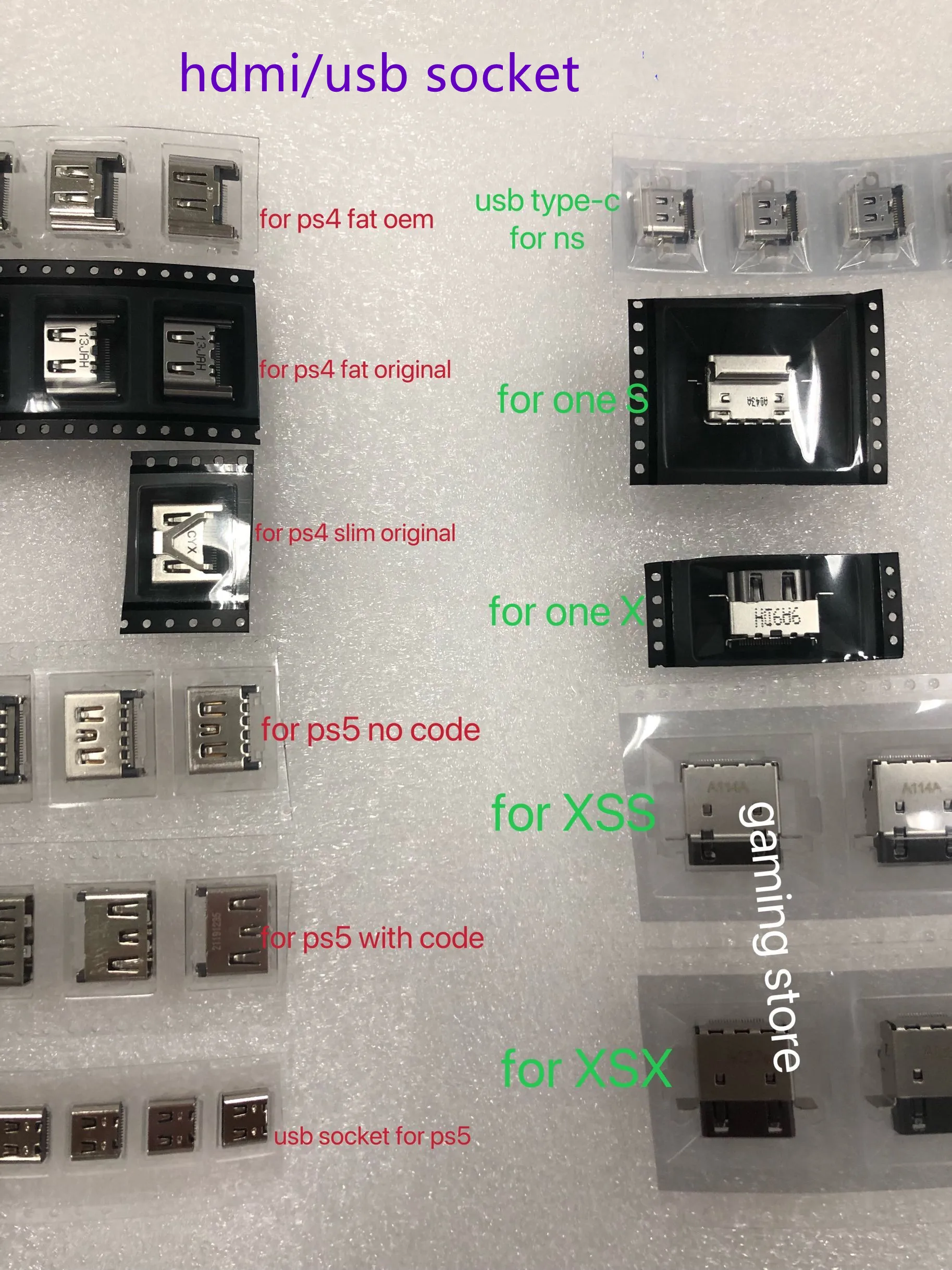 10pcs Replacment HDMI-Compatible Port Socket Jack Connector for ps4 fat ...