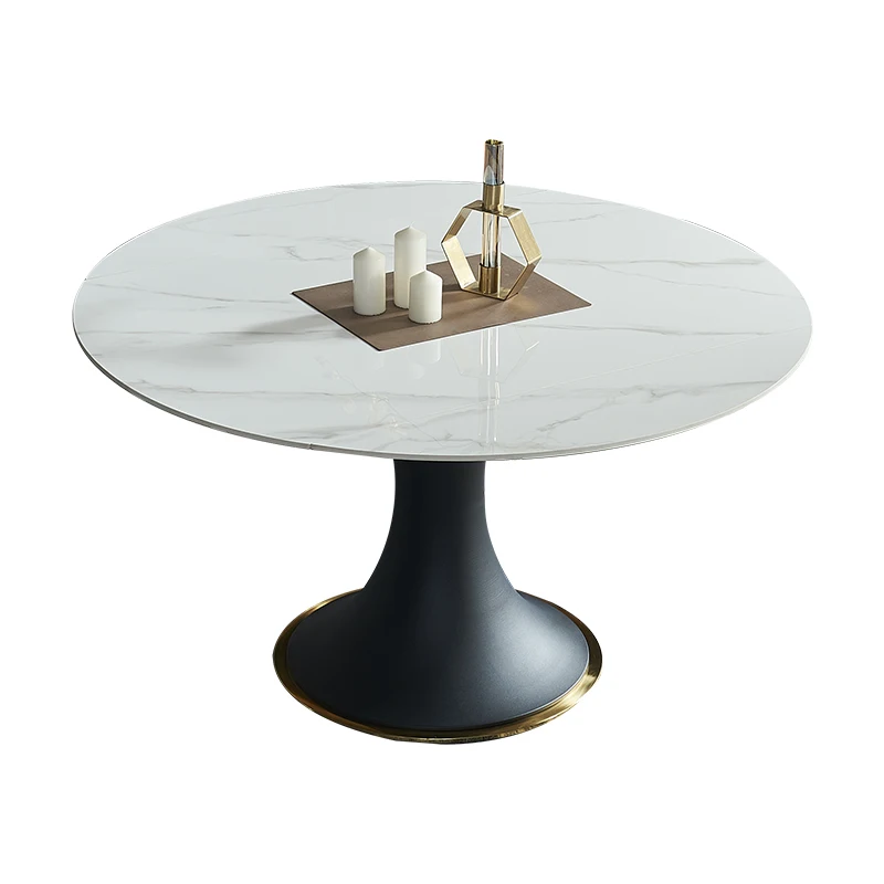 Italian-rotating-rock-plate-table-modern-simple-telescopic-multi ...