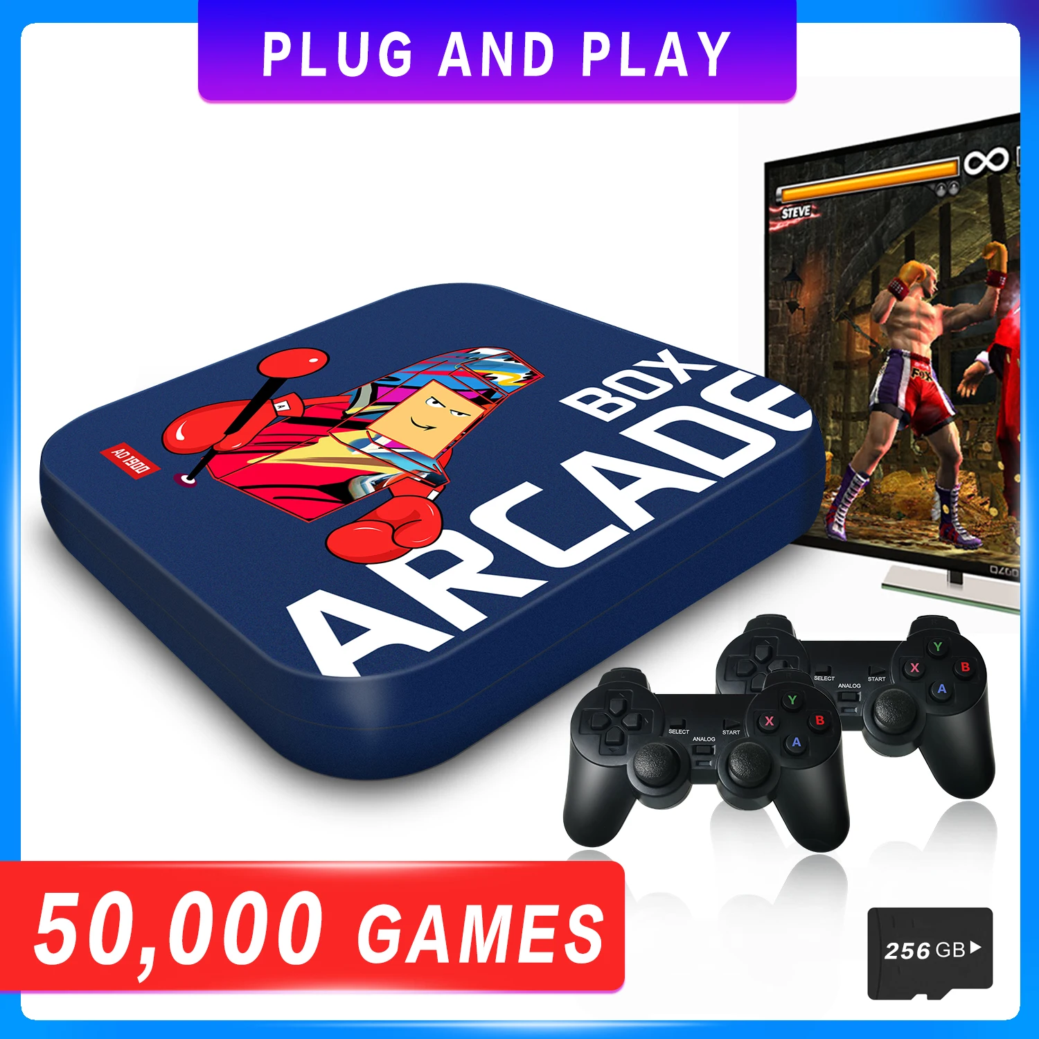 Arcade Box Video Game Console for PS1 DC N64 50000 Games Game Box Plug