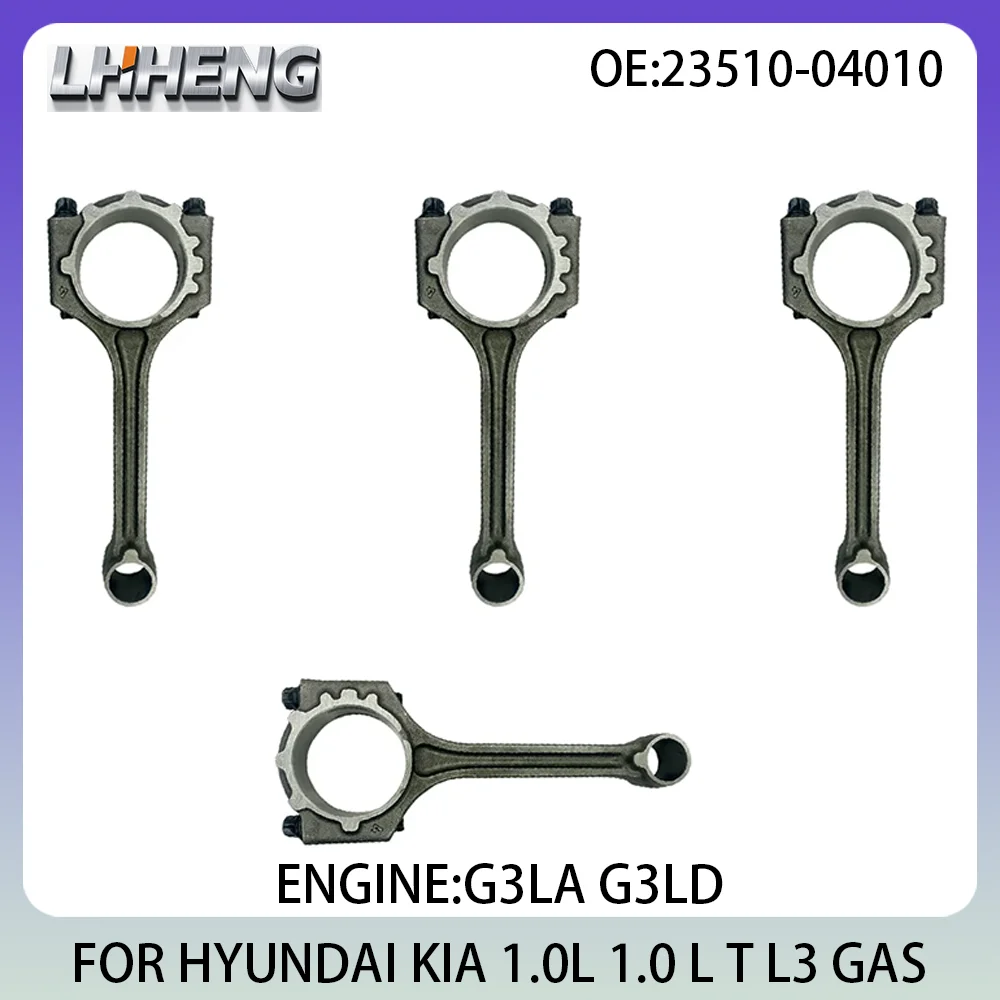 Engine 4PCS Connecting Con Rod New Set FOR HYUNDAI i10 KIA PICANTO 1.0L ...