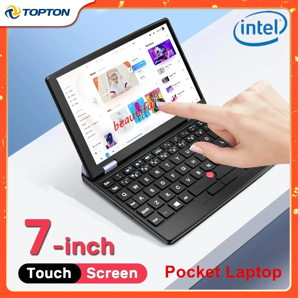 Fanless-Mini-Pocket-Laptop-7-Inch-Touch-Screen-Intel-N4000-12GB-DDR4 ...
