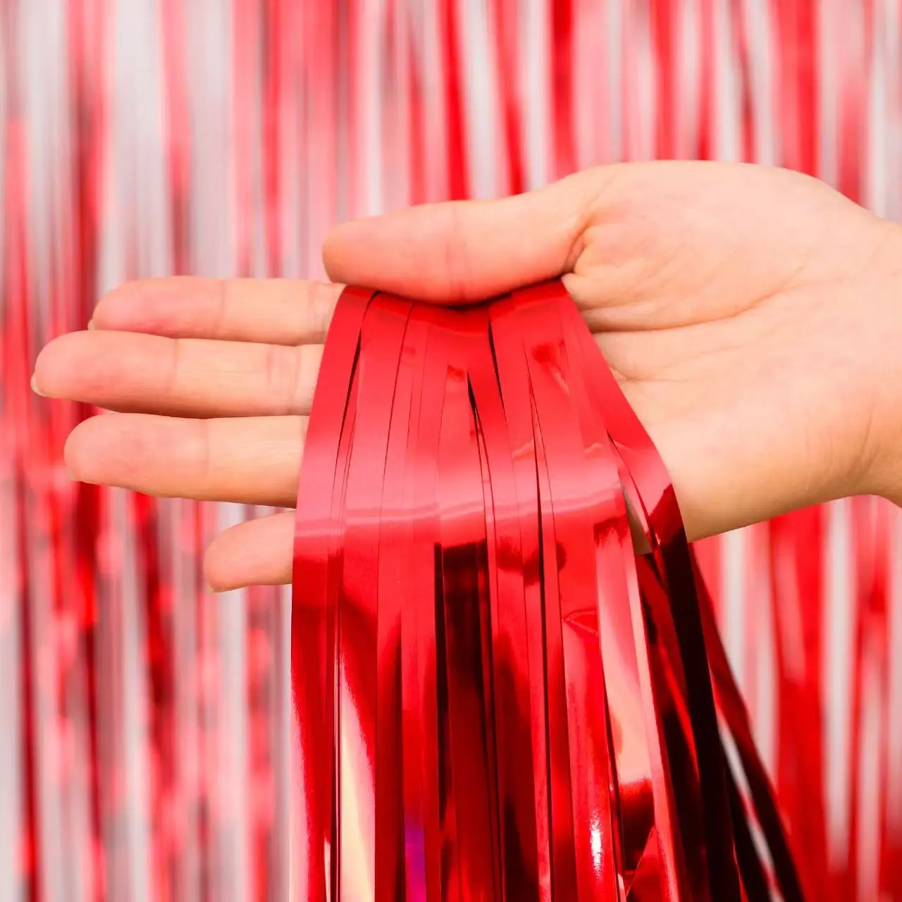 1/3Pcs Red Door Streamers Tinsel Curtain Party Streamers Backdrop ...