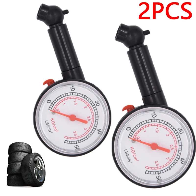 2Pcs Mini Car Tire Pressure Gauge Air Pressure Gauge High-precision ...