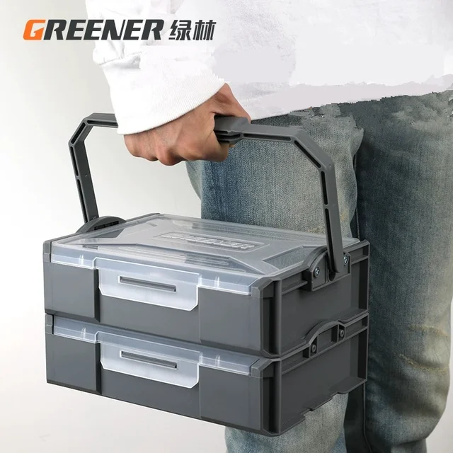 GREENERY Storage Box Multifunctional Plastic Hardware Tool Parts Box ...