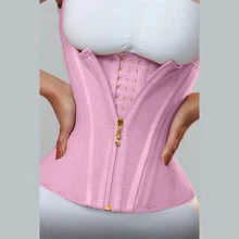 Fajas Colombianas Women Double Compression Waist Trainer Corset With ...