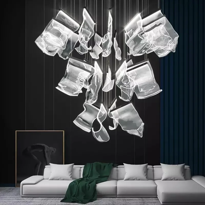 Light Guide Led Pendant Lights Modern Villa Stair Led Pendant Lamp ...