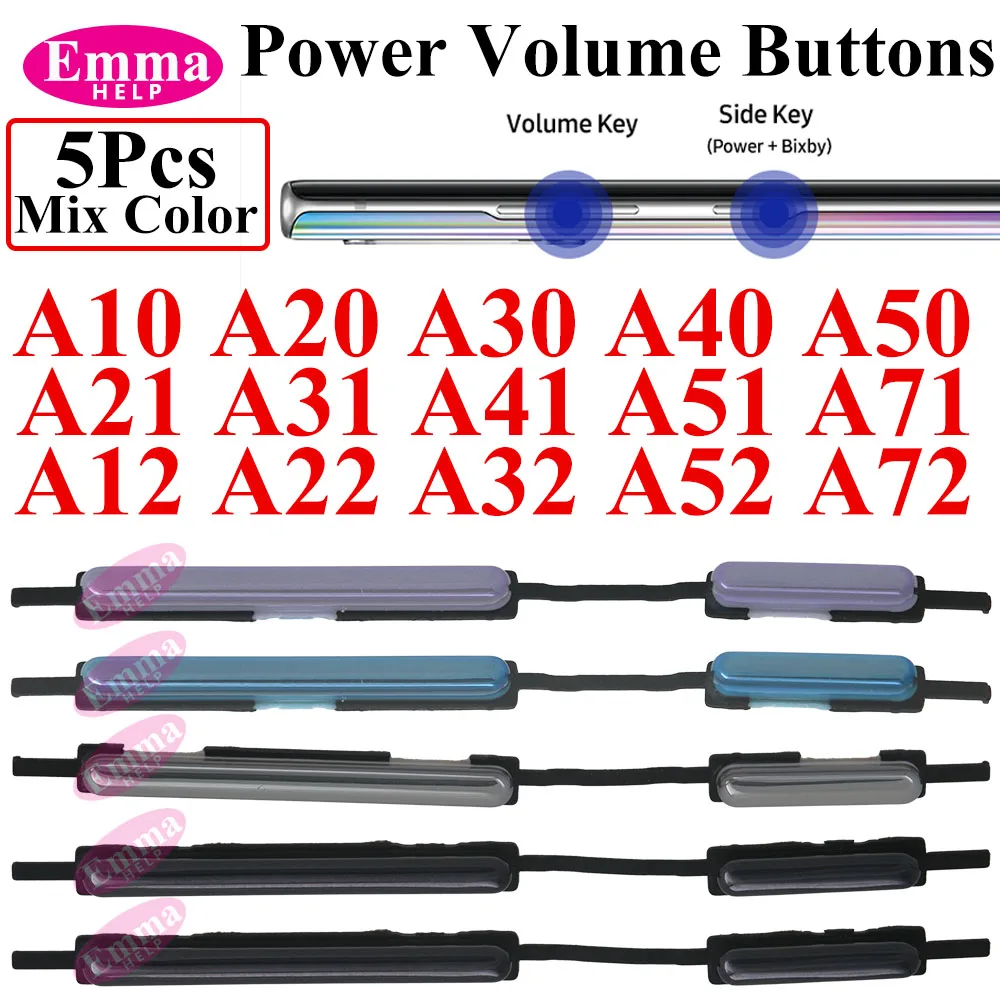 Side-Volume-Button-Power-on-OFF-Button-Key-Replacement-Part-for-Samsung ...