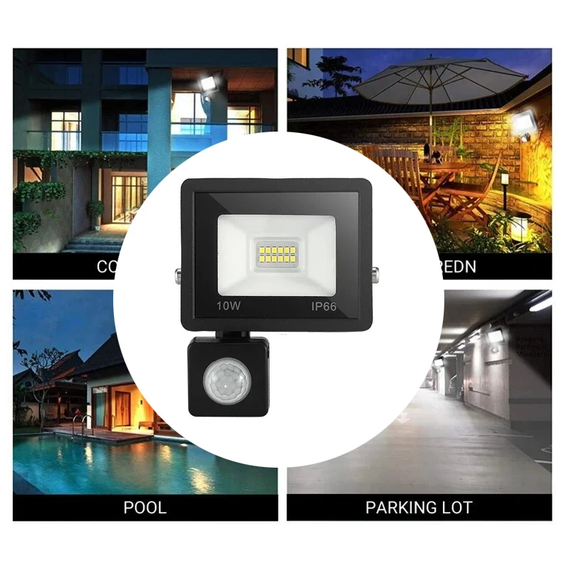 Reflector-LED-con-Sensor-de-movimiento-PIR-l-mpara-de-pared-para ...