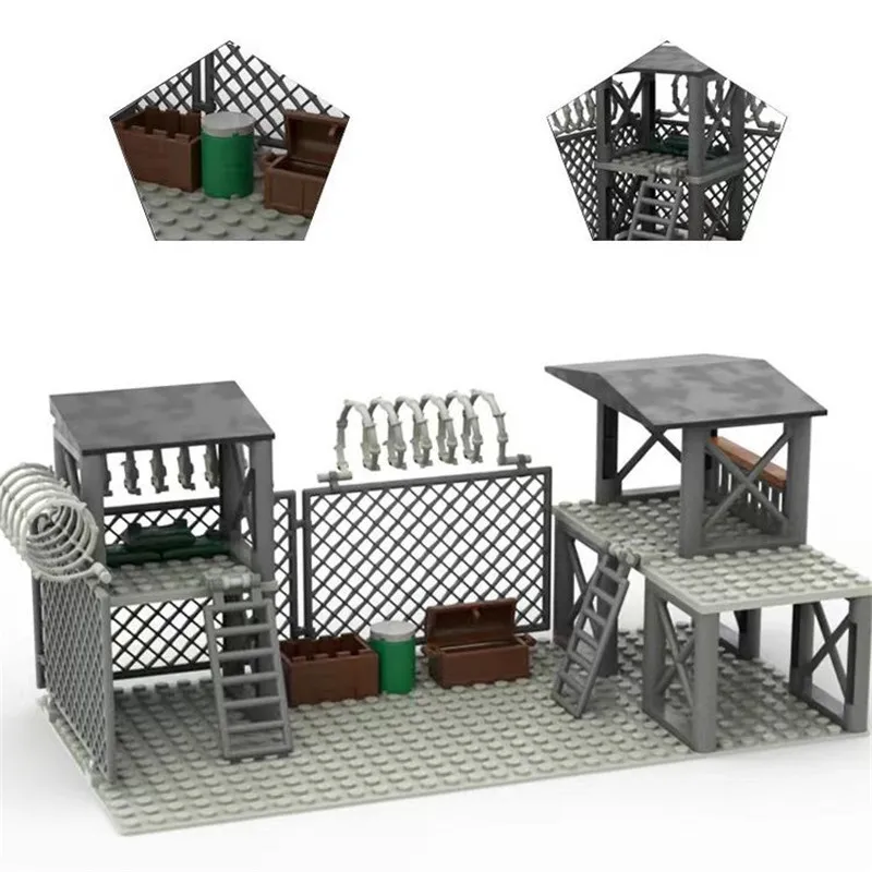 MOC-Parts-Military-Battlefield-WW2-Guard-Tower-Weapons-Fortress ...