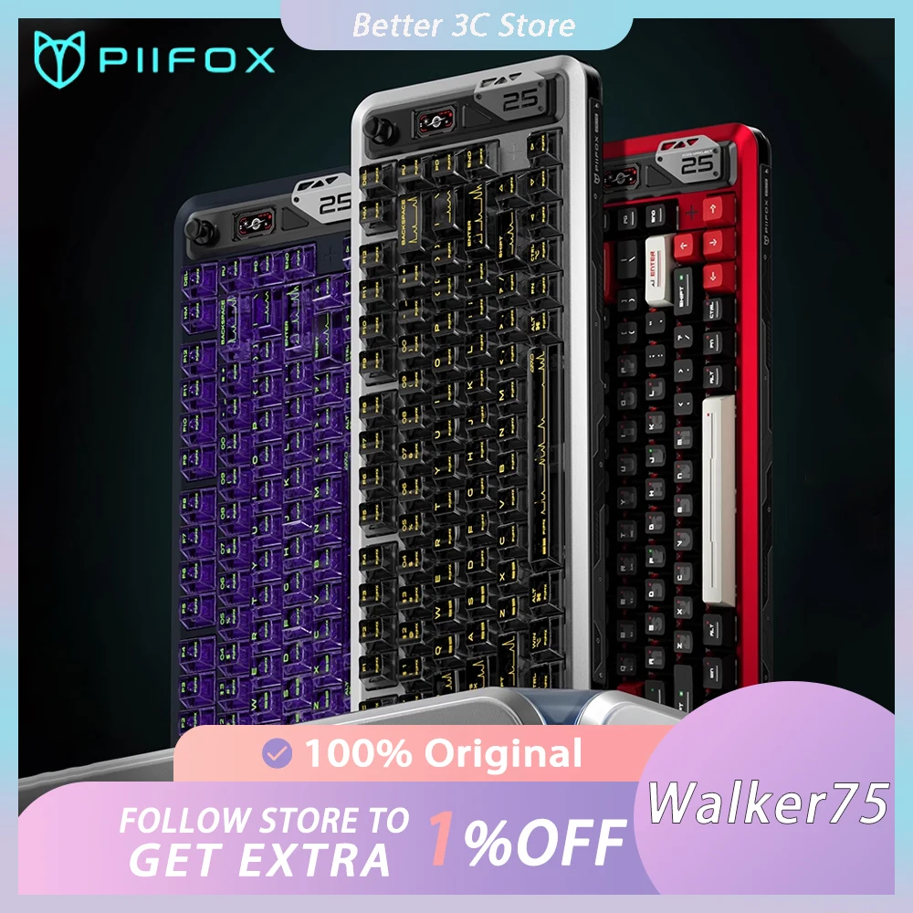 PIIFOX-Walker75-Teclado-mec-nico-interruptor-magn-tico-liga-de-alum-nio ...
