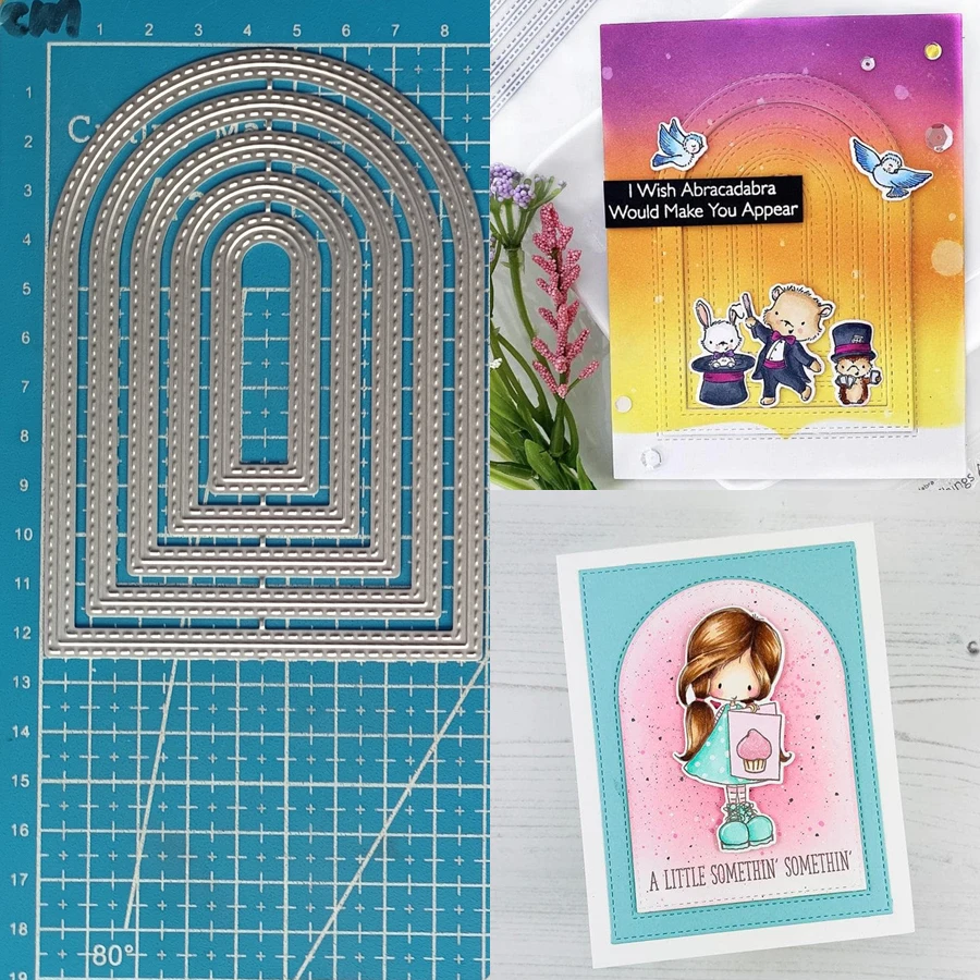 Lucky-Goddess-Metal-Cutting-Dies-Stitched-Arch-Diy-Scrapbooking-Photo-Album-Decorative-Embossing ...