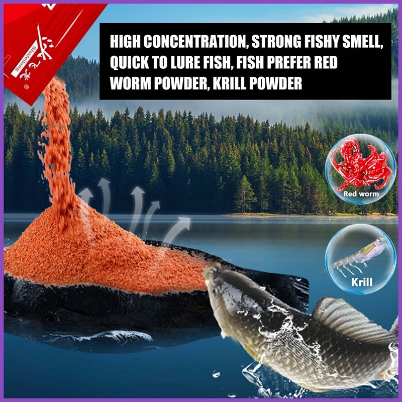 High-Purity-Red-Fishing-Fake-Worm-Bait-Premium-Red-Worm-Powder-Shrimp ...