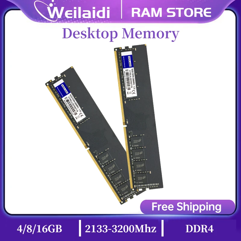 Weilaidi Memoria Ram Ddr4 2133 2400 2666 3200 Mhz Desktop Memory For All Motherboards Ddr4 8gb ...