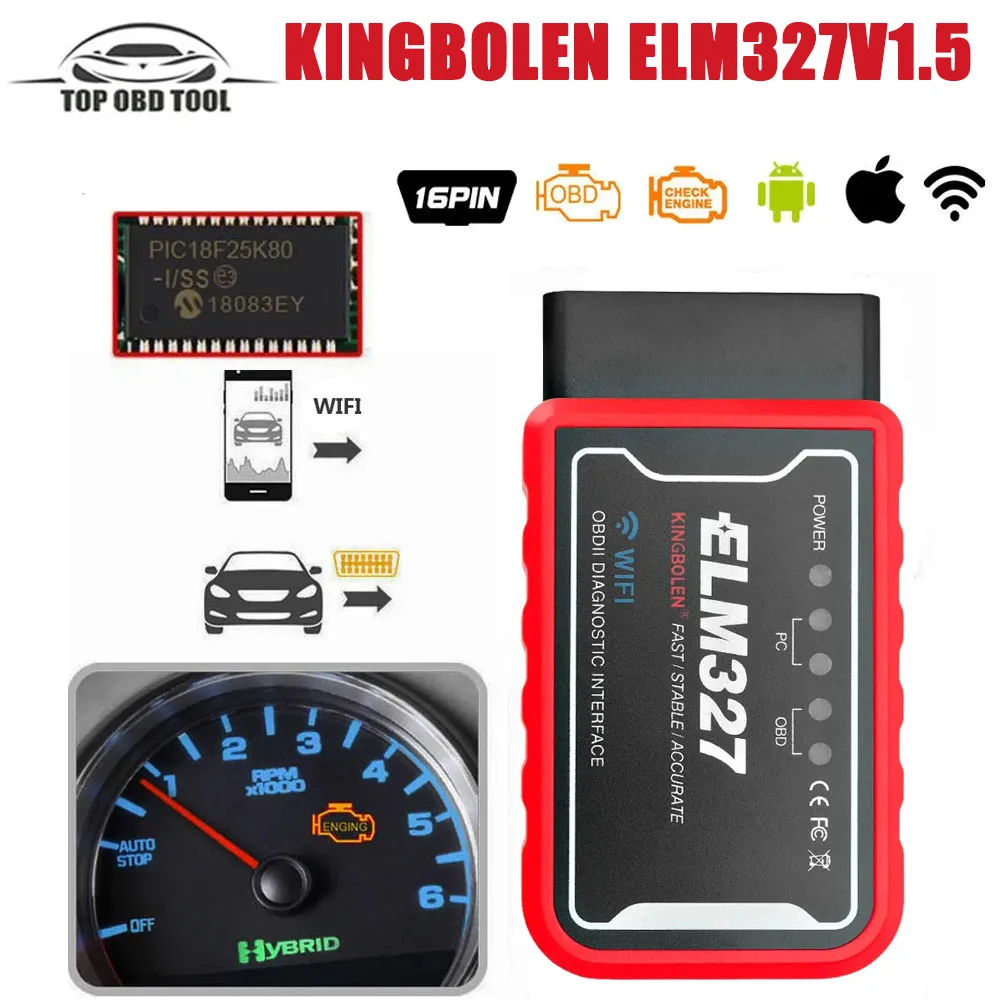KINGBOLEN-ELM327-lector-de-c-digo-OBDII-compatible-con-Bluetooth-V1-5-PIC18F25K80-ATPPS-4mHz ...