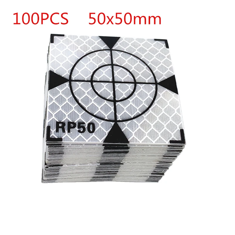 100pcs 20~60mm Total Station Reflector Sheet Reflective Tape Target ...