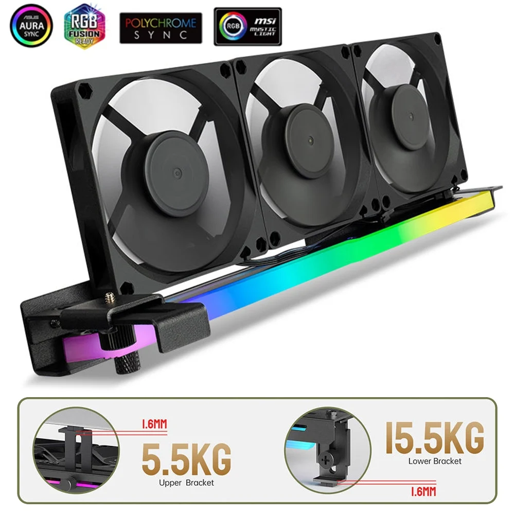2-in-1-RGB-GPU-Holder-with-3x80mm-Fans-ARGB-Horizontal-Graphic-Cards ...