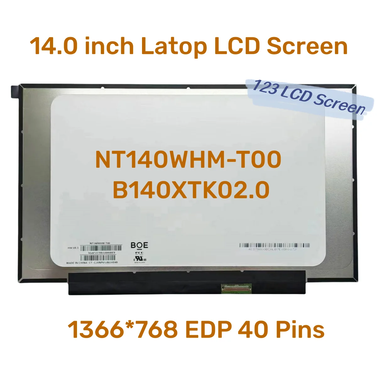 14-Inch-Touch-Display-Panel-NT140WHM-T00-EDP-40Pin-1366x768-Laptop-LCD ...