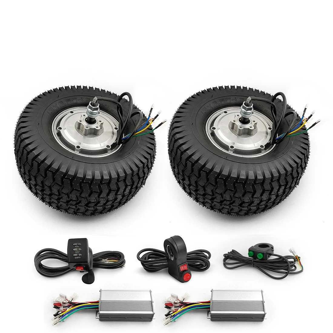 500W 13inch DIY Electric Atv Off-road Vehicle Handcart Brushless Gear ...