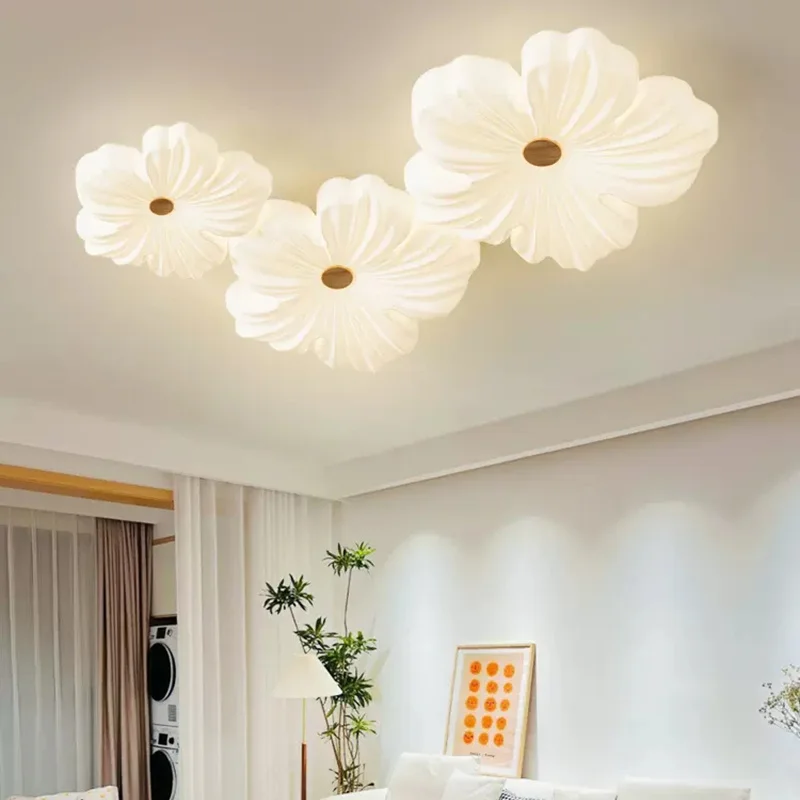 Luzes-De-Teto-De-Forma-De-Flor-Modernas-L-mpadas-De-Teto-LED-Decora-o ...