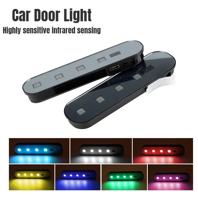 Universal-Wireless-Door-LED-Induction-Welcome-Light-Car-LED-Lights ...