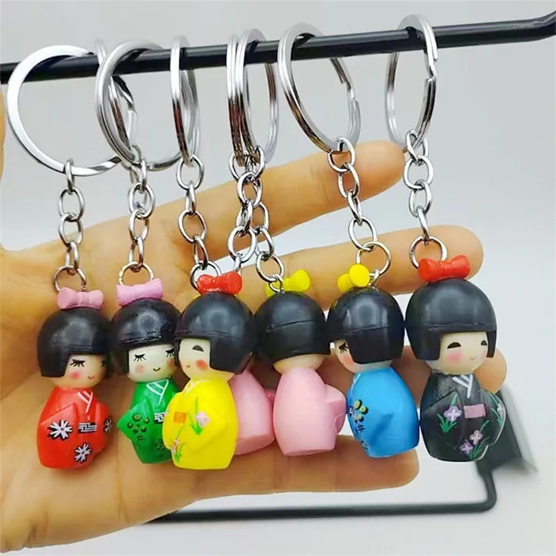 Hot-Selling-Japanese-KOKESHI-Doll-Key-chain-Metal-Key-Ring-Charms-Party ...