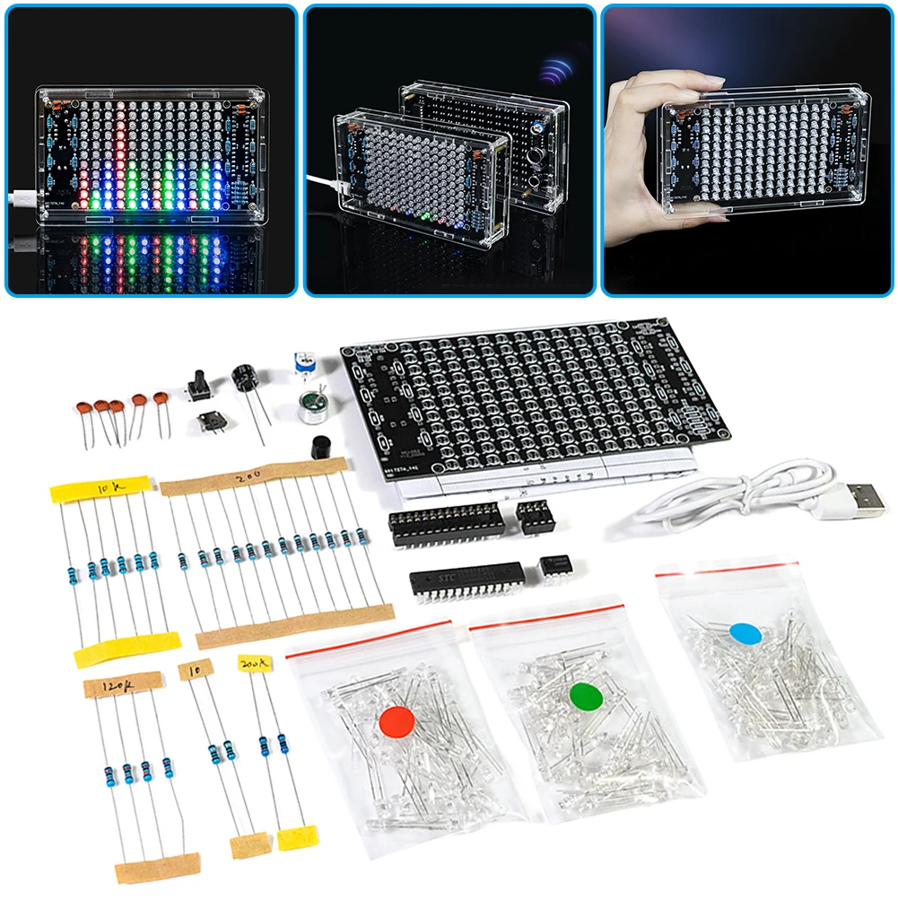 HU-052-DIY-Solder-Project-Spectrum-USB-Mini-Electronic-Display-Sound ...