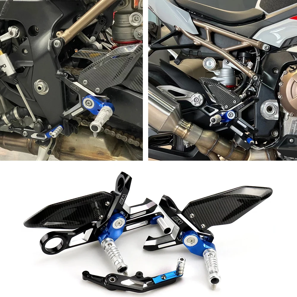 Rear Set M1000rr Carbon Fiber Cnc Adjustable Motorcycle Foot Pegs Rest ...