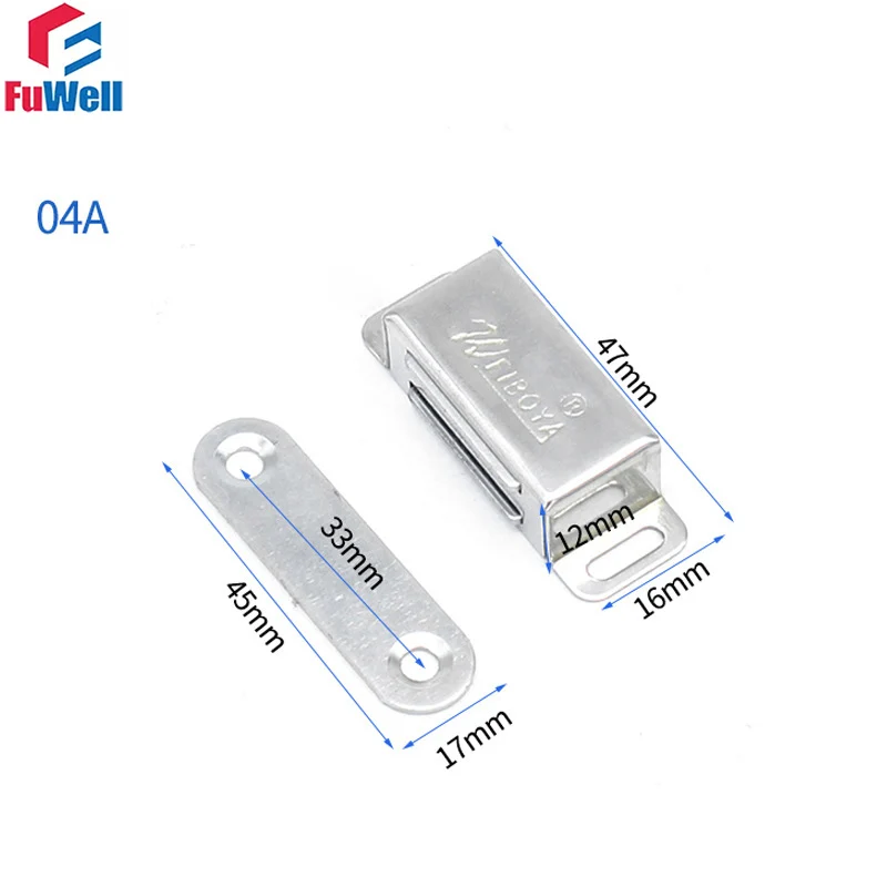 Butoir de porte en ABS,4 pièces,ventouse magnétique pour armoire ...