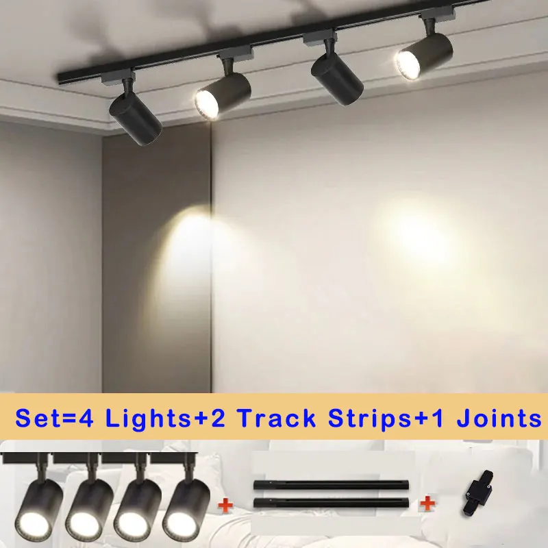 Set-Led-Track-Light-Fixture-COB-Track-Lighting-220V-Spot-Lights-Track ...