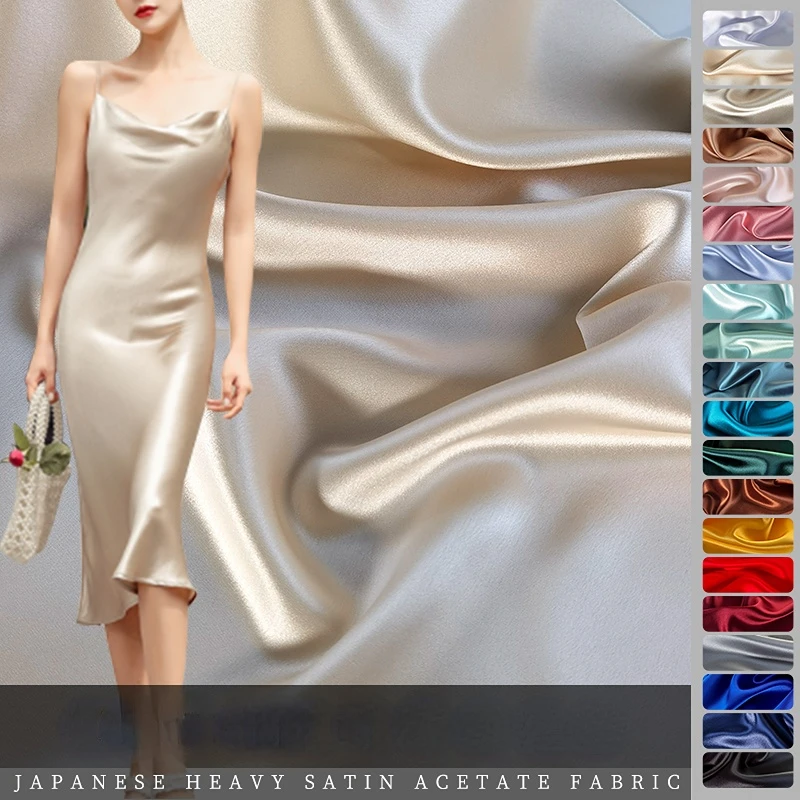 Acetic acid cloth Satin fabric Strap for Dress Acetate polyester ...