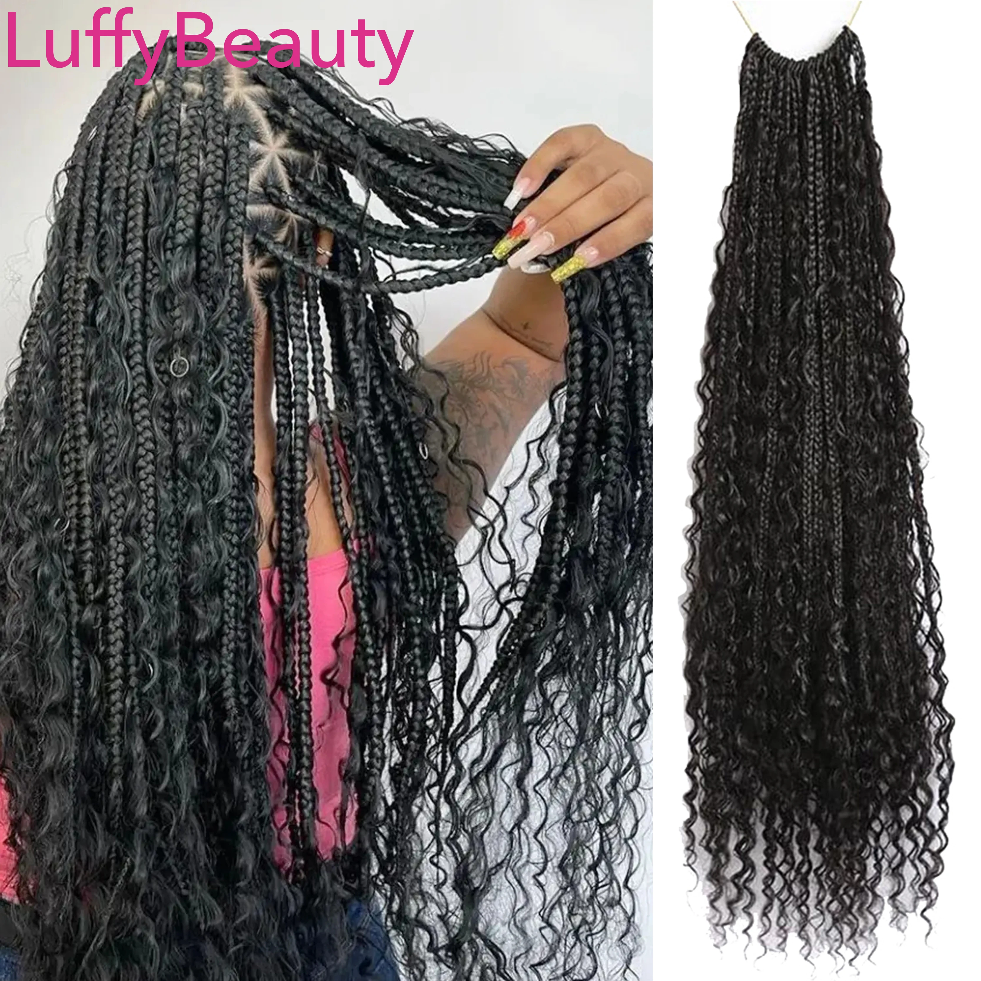 Goddess-Boho-Braids-Crochet-Hair-With-Human-Hair-Pre-Looped-Braiding ...