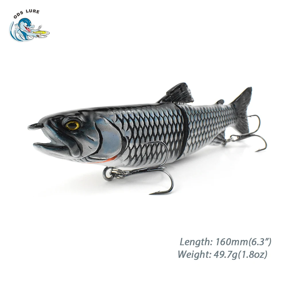 Simulated real fish scales 16cm 50g Trout Lifelike Glide Bait Large ...