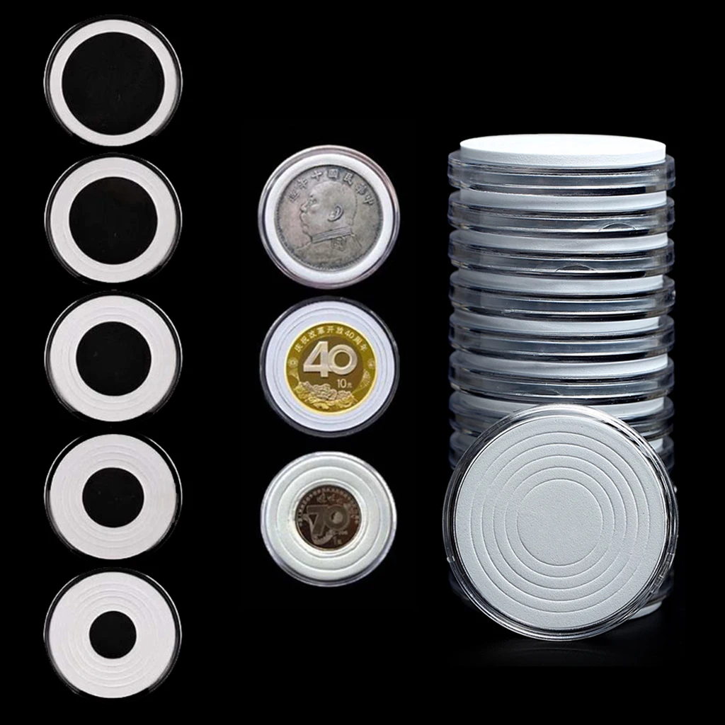 Coin Storage Capsules Collectibles | 25mm Clear Coin Holder Capsules ...