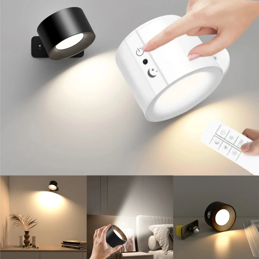 Rechargeable-LED-Night-Light-Touch-Double-Head-Wireless-Wall-Lamp ...