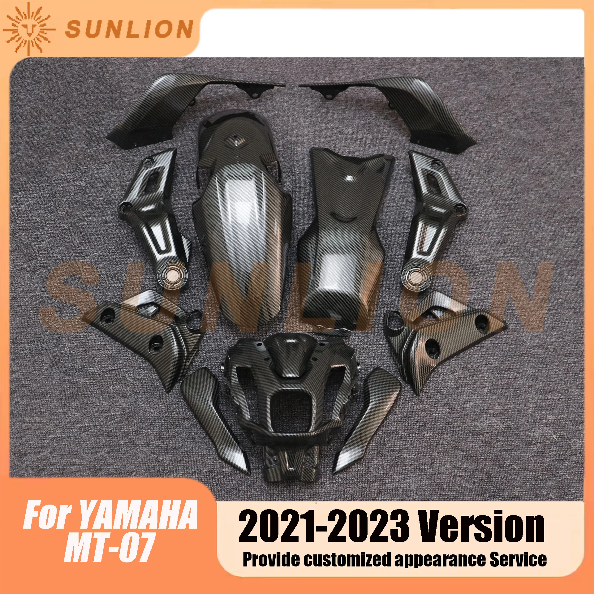 For-YAMAHA-MT-07-MT07-2021-2023-Carbon-Fiber-Painted-Look-Full-Body ...