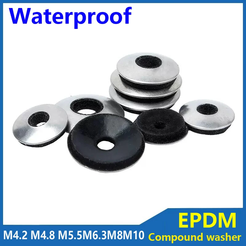 10pcs-304-Stainless-Sealing-Washers-EPDM-Rubber-Waterproof-Dustproof ...