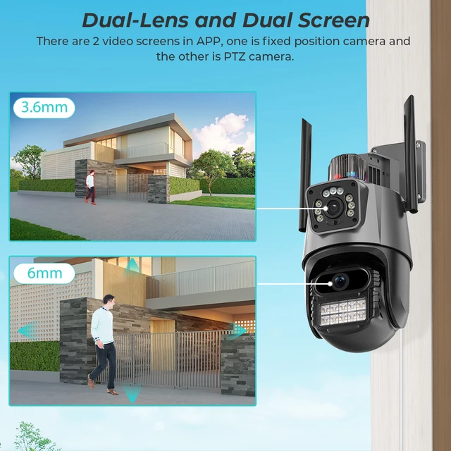 Xiaomi 8mp 4k IP Camera Dual Lens Outdoor Waterproof Security ...
