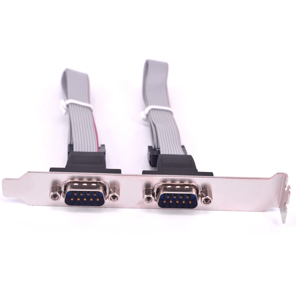 2-Port-RS-232-Female-to-Male-cable-with-Long-Profile-Bracket-Serial-DB9 ...
