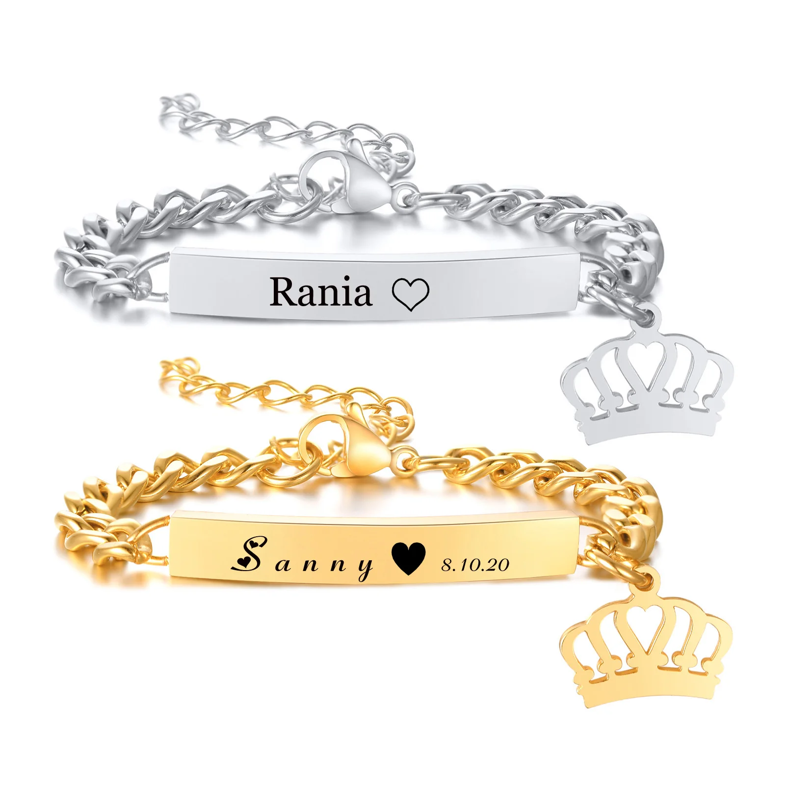 Custom-Personalized-Name-ID-Bracelet-Gilrs-Boy-Gifts-Stainless-Steel ...