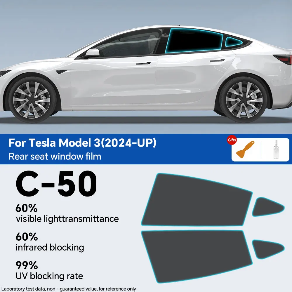 Pre-Cut Car Window Privacy Tint Film For Tesla Model 3 2024 Highland ...