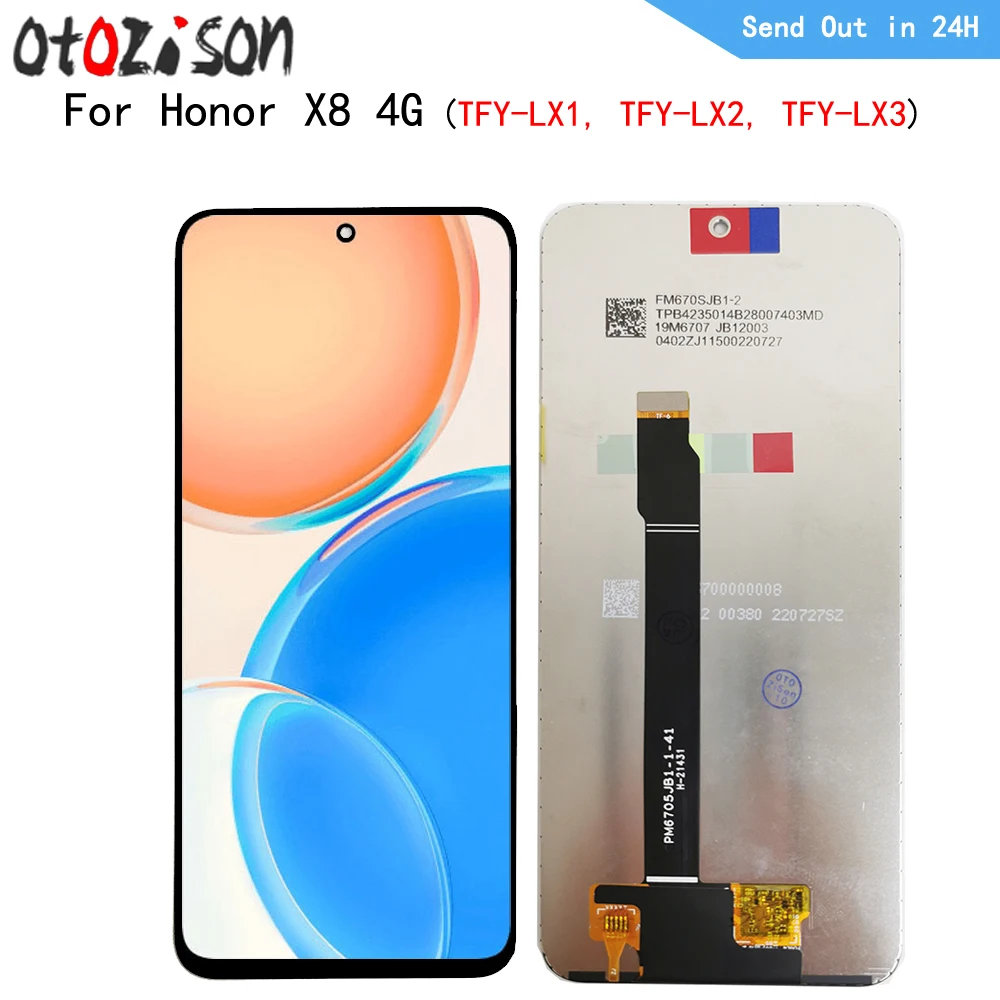 6.7" IPS LCD For Huawei Honor X8 4G TFY-LX1, TFY-LX2, TFY-LX3 LCD ...