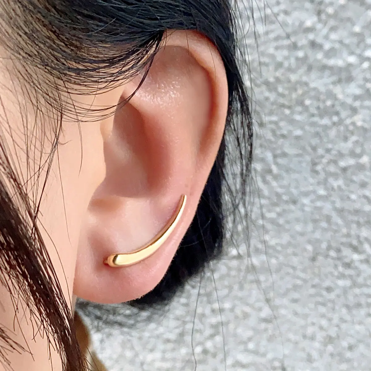 Minimalist-Ear-Climber-Silver-Gold-Color-Ear-Cuff-Arc-Geometry-Moon ...